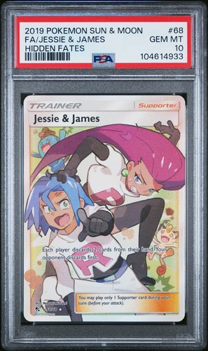 Pokemon TCG Jesse And James Full Art Trainer Card 68/68 Hidden Fates ...