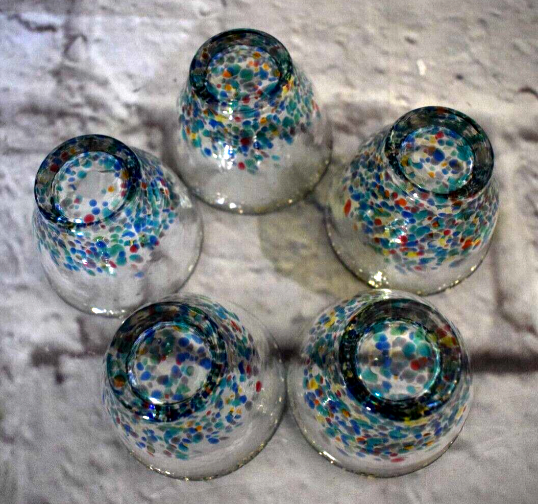 Aderia Tsugaru Vidro Japanese Glass Sake Cup Set of 5 Festival Gold ...