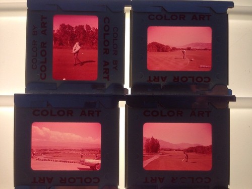 Lot of 4 Vintage 40s 50s Mid Century Man Playing Golf Photograph Color ...