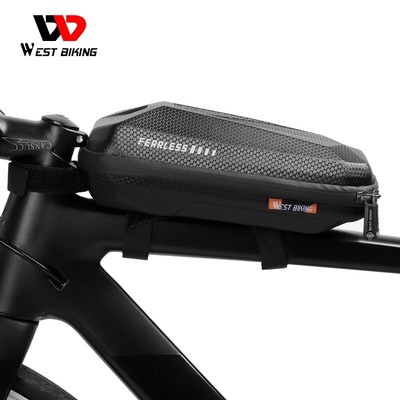 WEST BIKING Hard Shell Bicycle Bag EVA Bike Front Frame Top Tube Bag ...