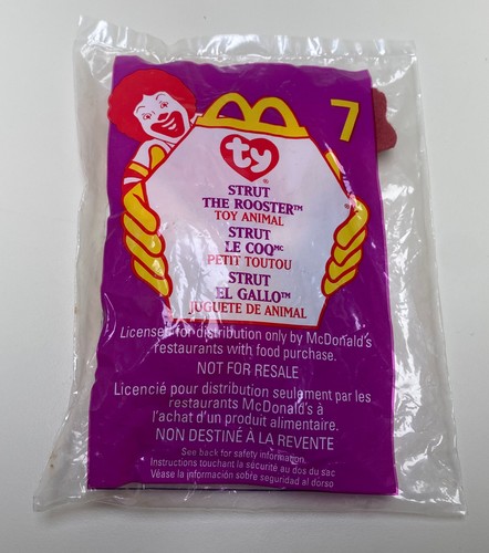 TY Strut the Rooster, Toy Animal, Sealed Bag, McDonald's Happy Meal Toy ...