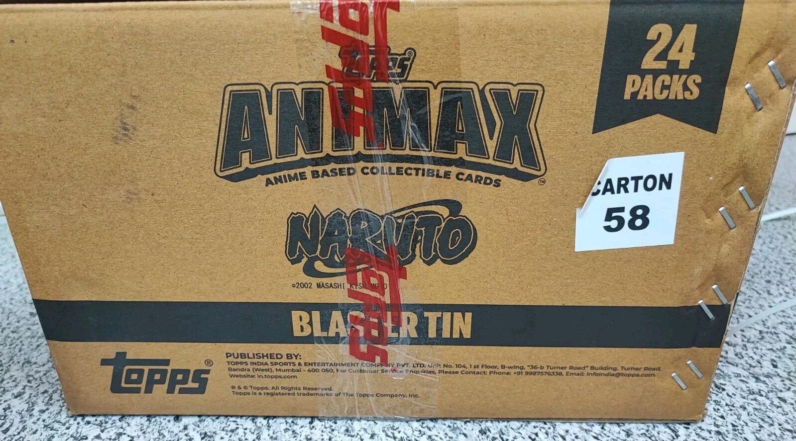 Topps Animax Naruto 2024 NEW Trading Card TCG BLASTER TIN SEALED CASE ...