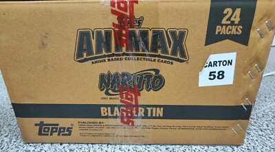 Topps Animax Naruto 2024 NEW Trading Card TCG BLASTER TIN SEALED CASE ...
