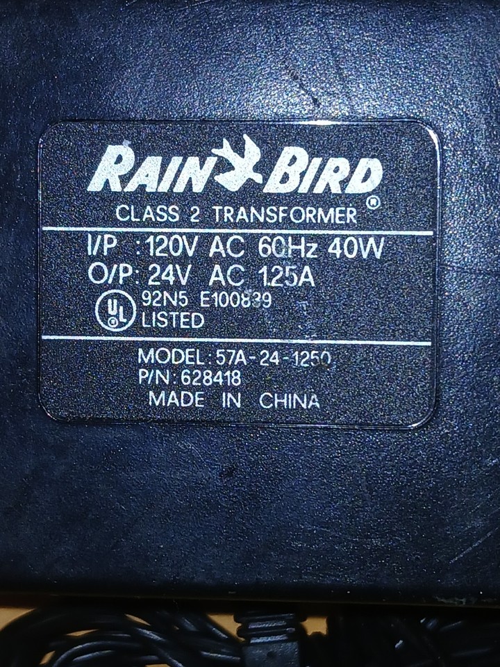 Rain Bird Plug In Class 2 Transformer AC 25.5 | eBay