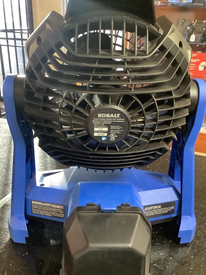 TESTED Kobalt 24v 3 Speed 7” Cordless Portable Misting Jobsite Fan ...