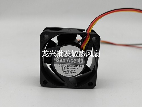 1 PCS Fan 109P0424H6D28 DC24V 0.07A 4020 4cm 3 wire cooling fan #A6-33 ...