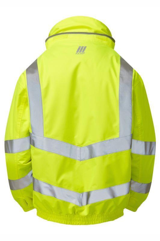 PULSAR® high-visibility waterproof breathable padded yellow bomber ...