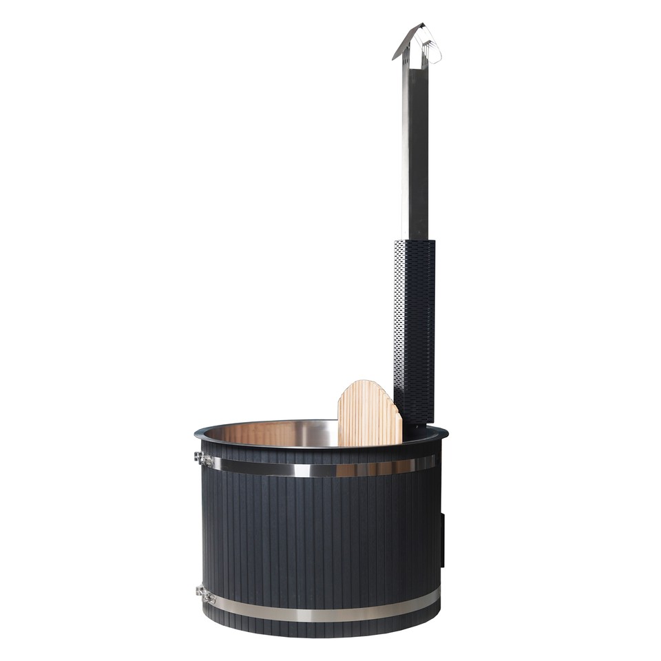 ALEKO 1-3 People Stainless Steel Hot Tub & Cold Plunge Tub Wood-Fired ...