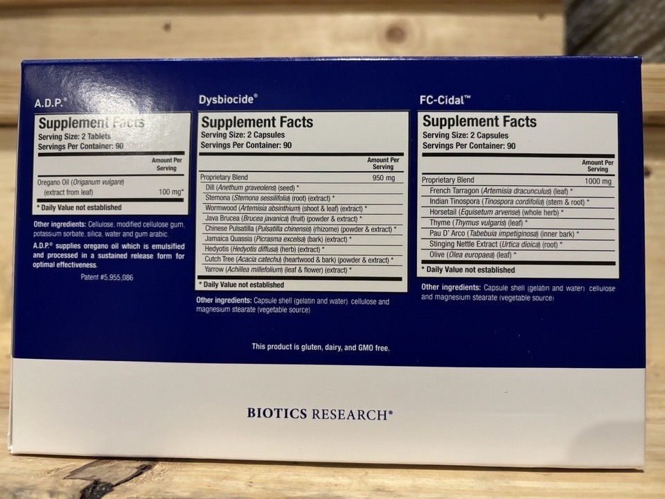 Biotics Research SBO SIBO Kit FC Cidal + Dysbiocide + ADP 180 Capsules ...