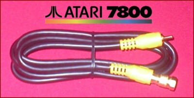 6Ft GOLD RCA Video Cable & GOLD RF Coax TV Adapter for Atari 7800 ...