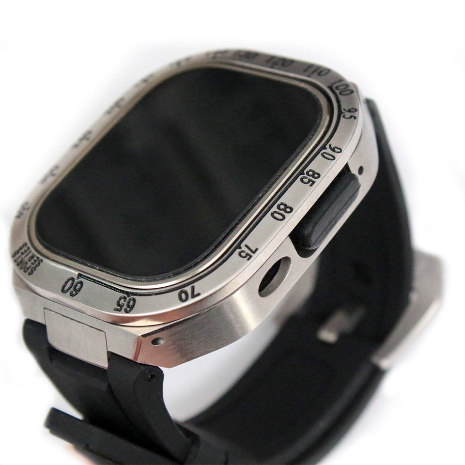 for Apple Watch Ultra 49mm 316L Stainless Steel Mod Kit Set Cas Band ...