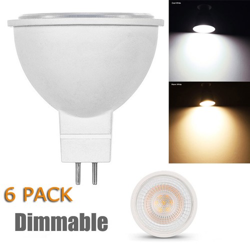 6x Dimmable LED Spotlight Bulb MR16 7W 12V 24V Bright Flicker Free For ...