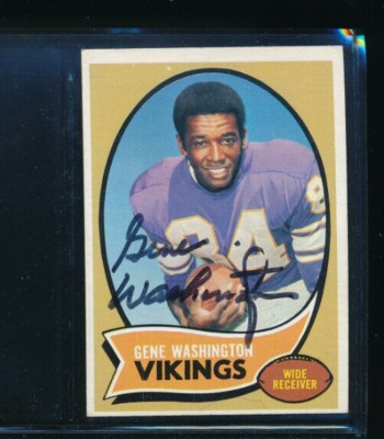 1970 Topps #29 Gene Washington RC Vikings Signed Autograph (GX82) SWSW7 ...