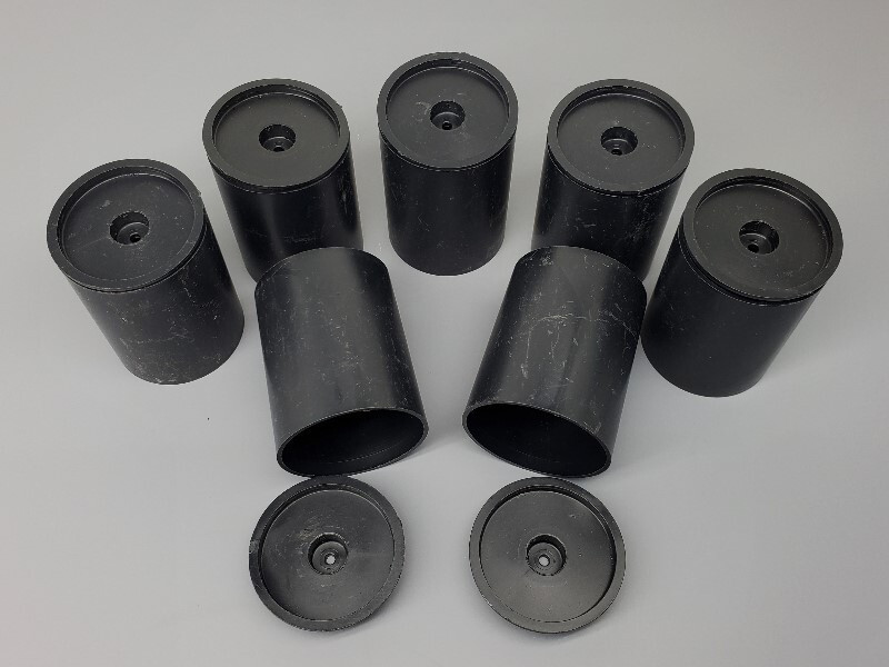 10pc 2-1/2" Fireworks Pyro Plastic Cans Shell Mortars 1/8" Fuse Hole | eBay