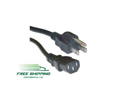 6 Ft 3-Prong Trapezoid Computer Power Cord Universal PC Cable Standard ...