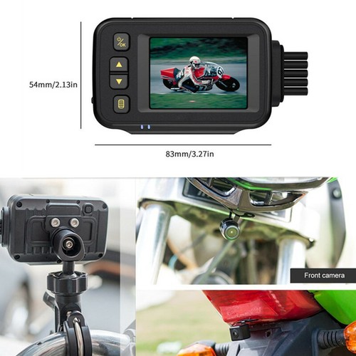Motorcycle Driving Recorder Dashcam Dual Lens Dash Camera Locomotive ...