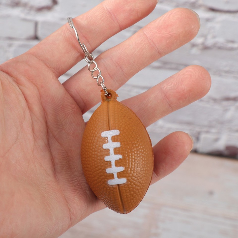 15Pcs PU Rugby Keychains Delicate Personality Key Rings Handbag | eBay ...