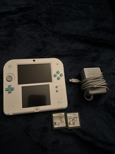 Nintendo 2DS Sea Green Limited Edition Game Console W/Stylus Charger ...