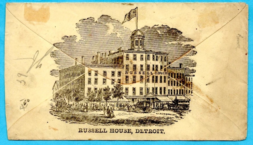 U.S. Scott : 26 On Advertising for Russell House, Detroit 1859 / MB-338 ...