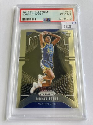 2019-20 Panini Prizm JORDAN POOLE Rookie Card RC #272 Warriors PSA 10 ...