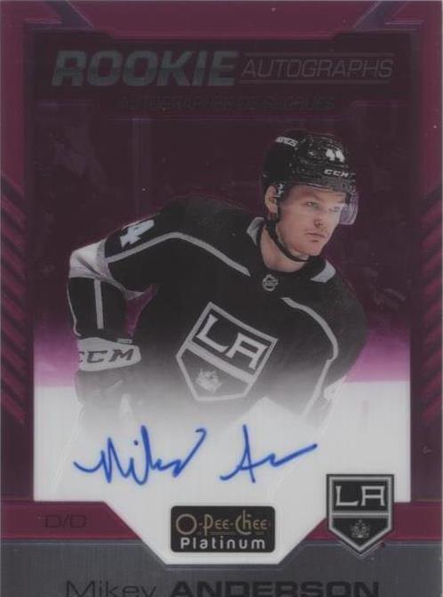 2020-21 O-Pee-Chee Platinum - Rookie Autographs Mikey Anderson #R-MA ...