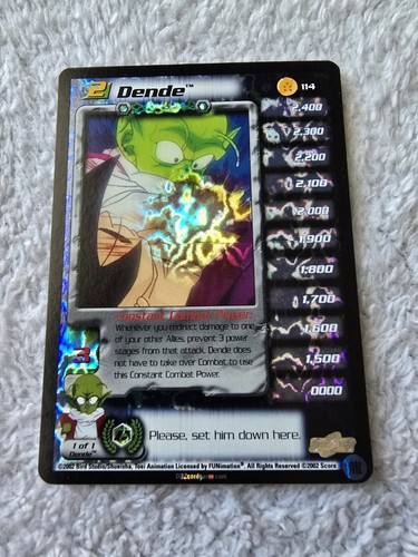 DBZ Dragon Ball Z FOIL Dende 114 CCG Limited Cell Saga MP Score | eBay