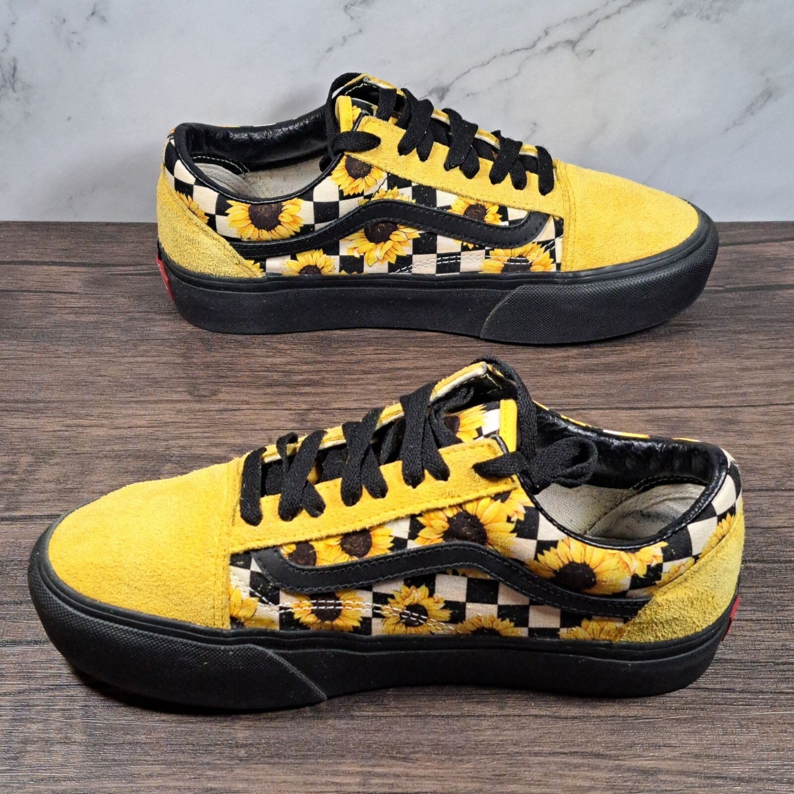 Vans old Skool Platform Custom Sunflower Sneaker Wome… - Gem