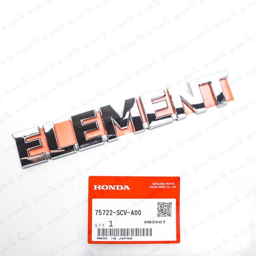 New Genuine OEM Honda 09-11 Element Rear Emblem Chrome Badge 75722-SCV ...