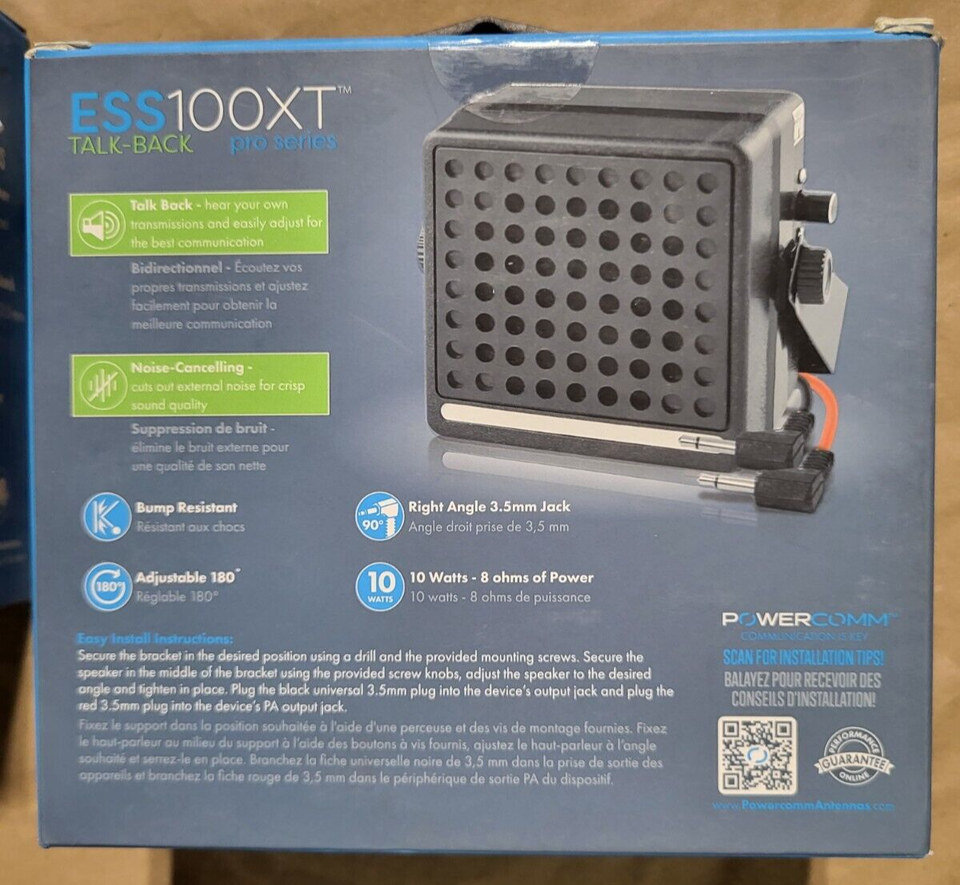 POWERCOMM ESS100XT EXTERNAL TALK BACK UNIVERSAL CB SPEAKER | eBay