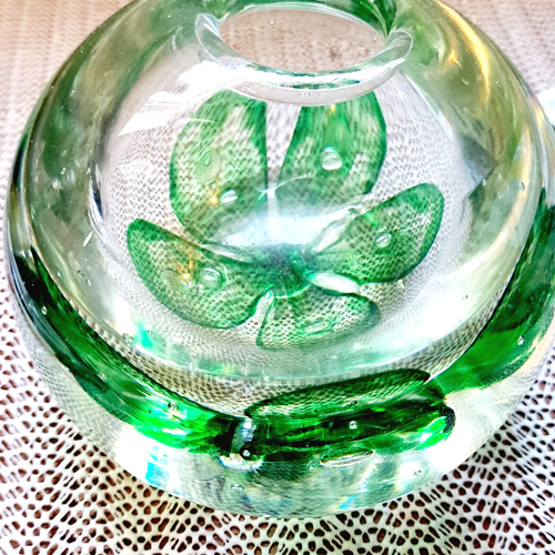 Vintage Large Joe Zimmerman Signed 'Z' Green Flower Candle Holder ...