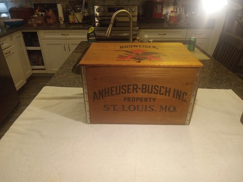 Vintage Budweiser Anheuser Busch Centennial Wooden Beer Crate Box 1876 ...