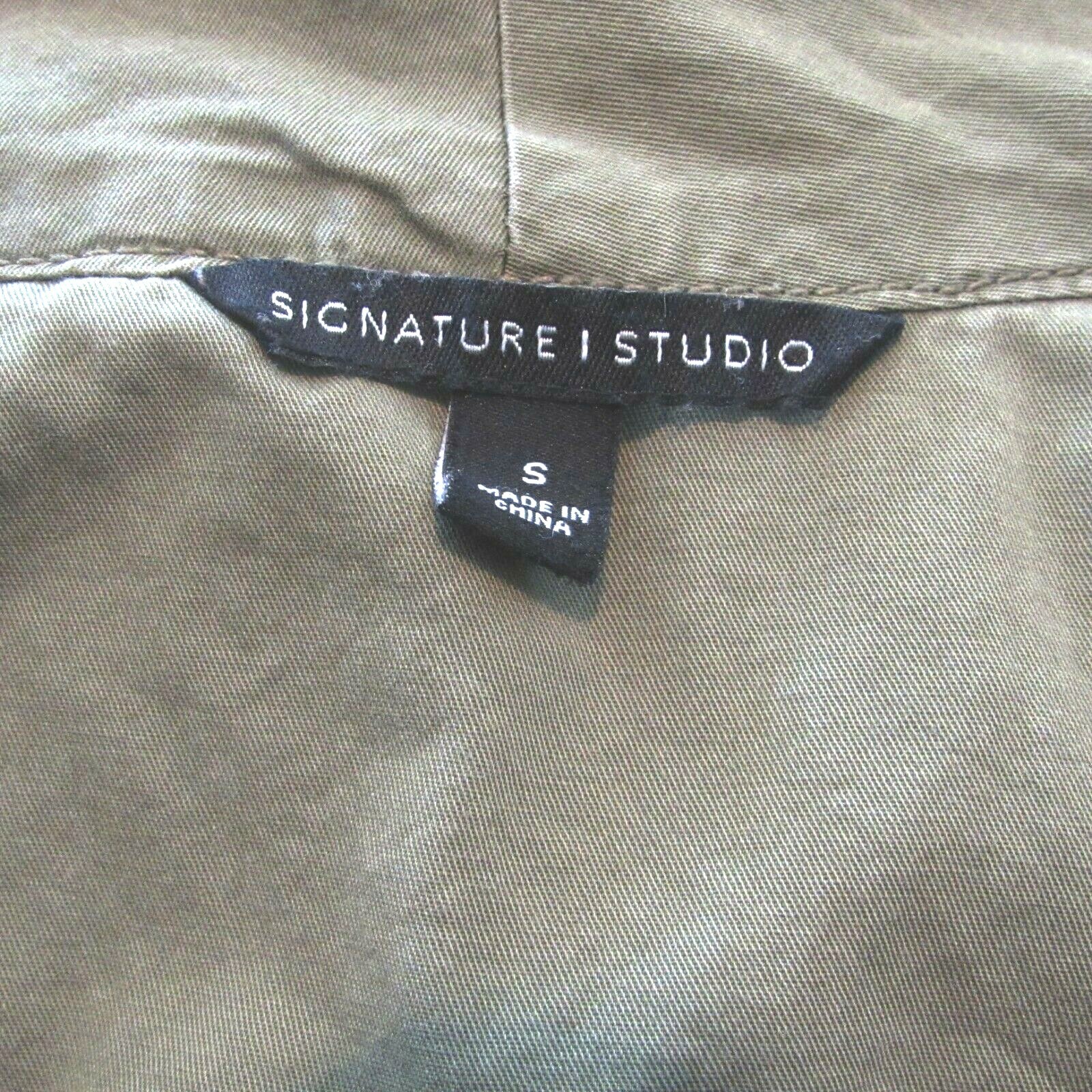 Womens,Signature Studio Army Green,Anorak Style Vest/Sleeveless Jacket ...