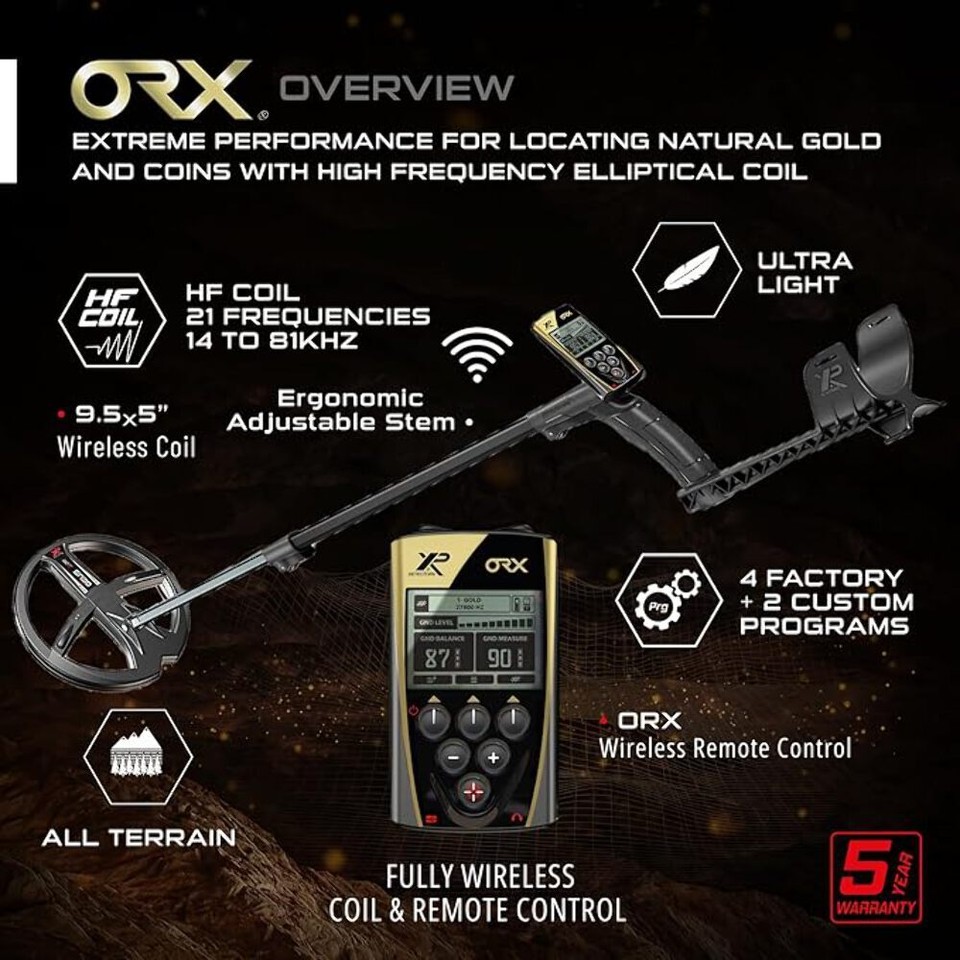 XP ORX Metal Detector With 11" Searchcoil, S-TELESCOPIC Lite Stem ...
