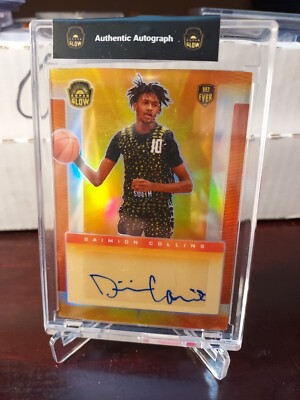 DAIMION COLLINS Super Glow 2021 1st EVER ORANGE AUTO Autograph #75/100 ...