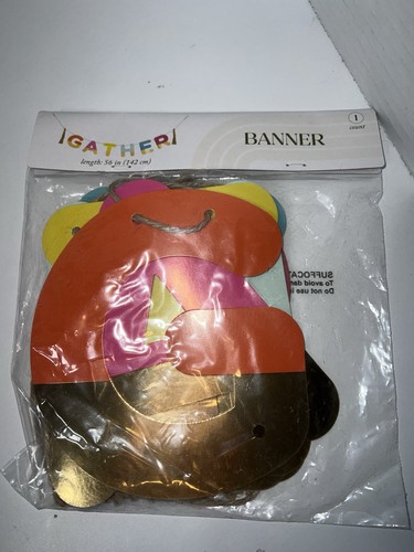 Banners Banner "Gather" turkey leg pom poms Fall Thanksgiving lot of 2 ...