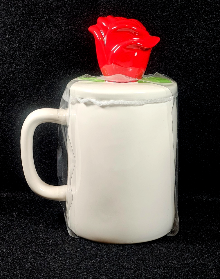 Disney Rae Dunn Beauty & the Beast Belle Mug with Rose Topped Lid NWOT ...