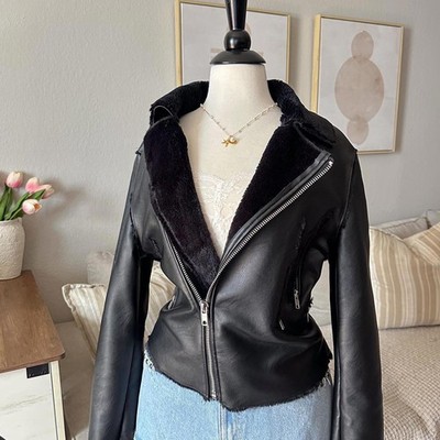 Vigoss Black Faux Leather Jacket | eBay