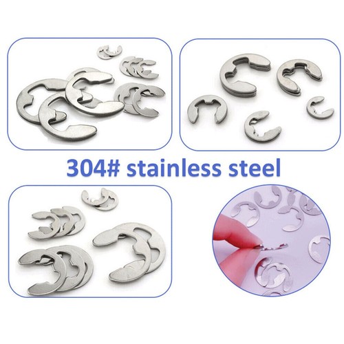 120pcs Stainless Steel C Clip Assortment Kit 1 5mm 10mm Retaining Ring ...
