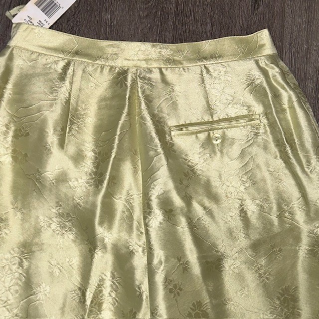 RENA ROWAN VTG Women's PANTSUIT 2 Piece Set Green Size 8 Floral 100% ...