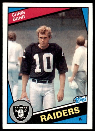 1984 Topps Chris Bahr Los Angeles Raiders #102 | eBay