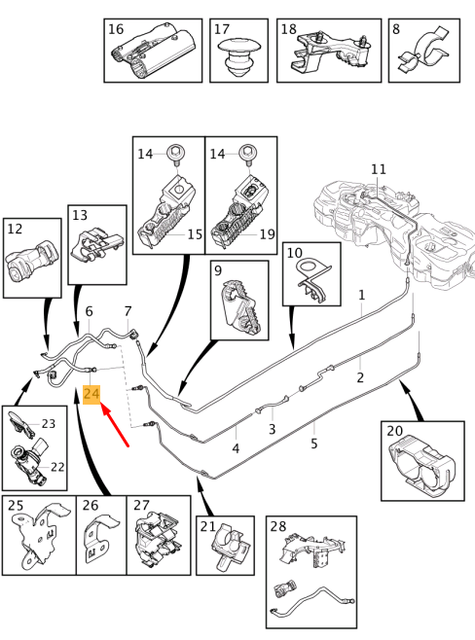 VOLVO XC90 MK2 Fuel Feed Line 31478223 GENUINE for sale online | eBay