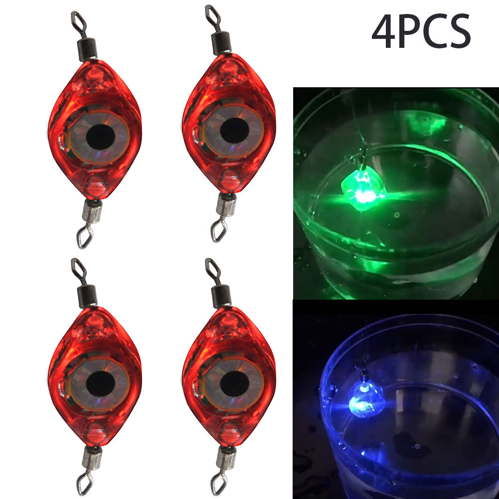 4Pcs LED Attracting Fish Lamp Eye Shape Fishing Lure Light for ...