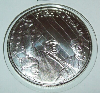 1 Oz .999 Fine Silver Round TRUMP "Fight" Coin Limited Edition 7-13-24 ...