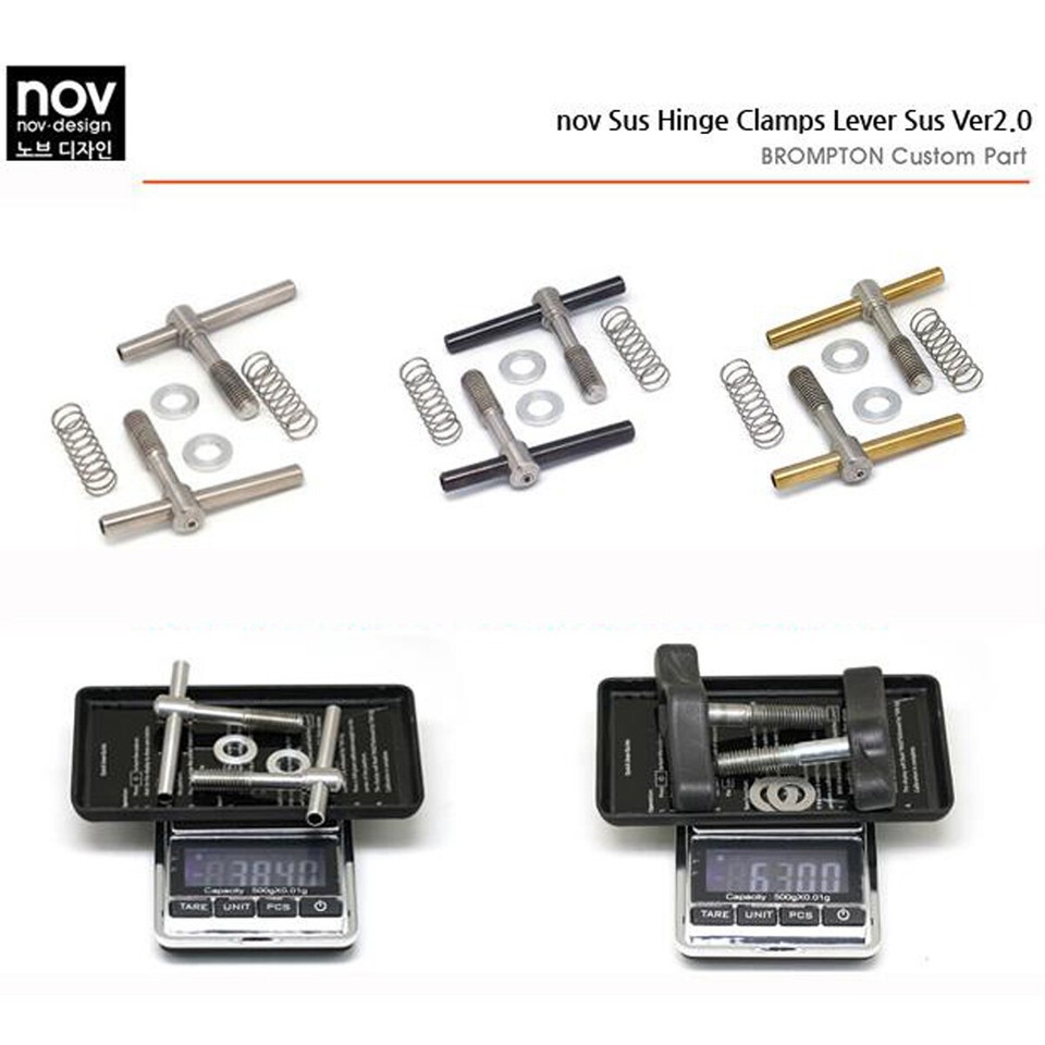 nov easy shell Clamps Lever series v.2.0 / BLACK for Brompton [nov029 ...