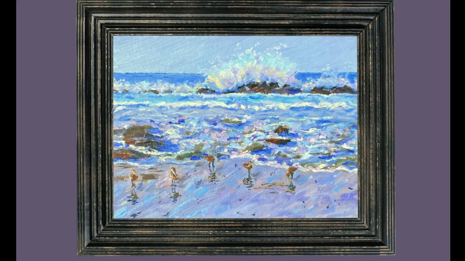 Enchanting Oil Painting ORIGINAL Pacific Ocean scene. Signed ...