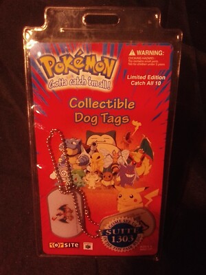 1999 NY TOY SHOW EXCLUSIVE POKEMON CHARIZARD COLLECTABLE DOG TAG | eBay
