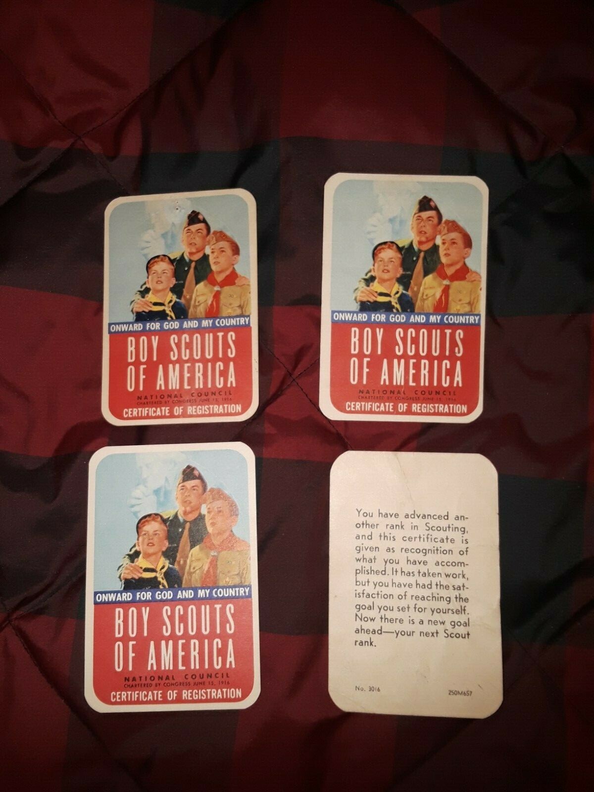 BSA Cub & Boy Scouts Vintage Membership Cards from 1956 to1959; + 2nd ...