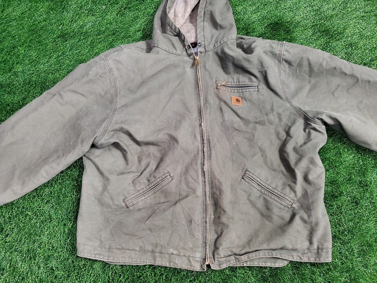 Carhartt Sherpa Lined Jacket J141 ARG Army Green Mens Size Carhartt Sherpa Lined Jacket J141 ARG Army Green Mens Size