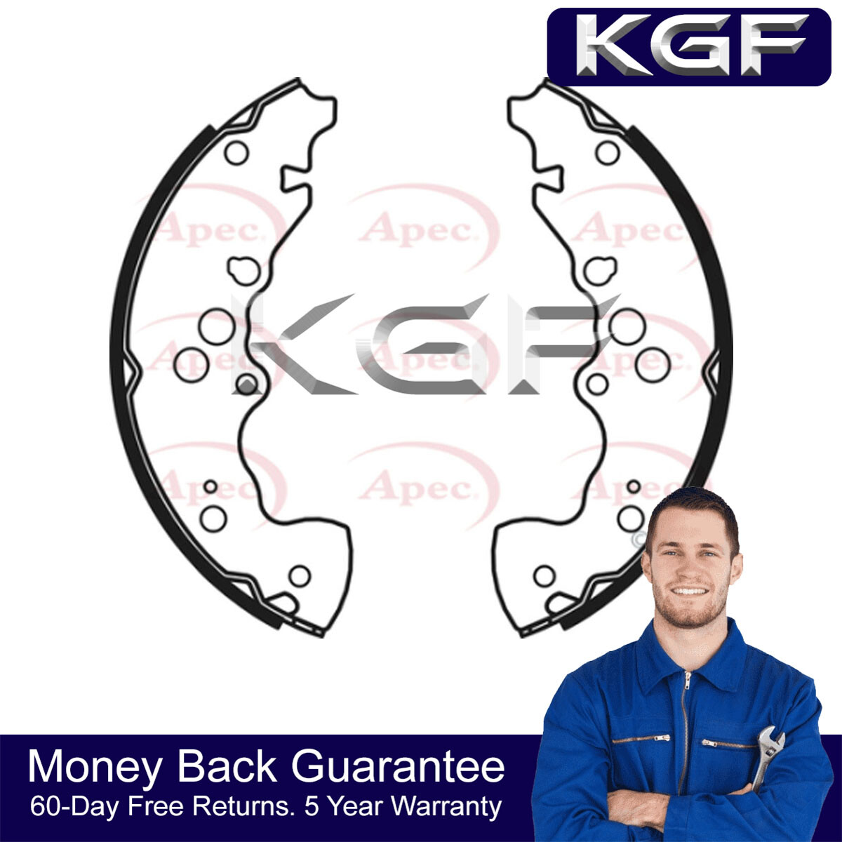 KGF Rear Brake Shoes Set Fits Suzuki Vitara 1998-2005 2.0 HDi TD 2.7 ...