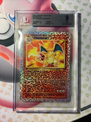 Pokemon TCG Legendary Collection Charizard Jumbo Box Topper BGS 9 MINT ...